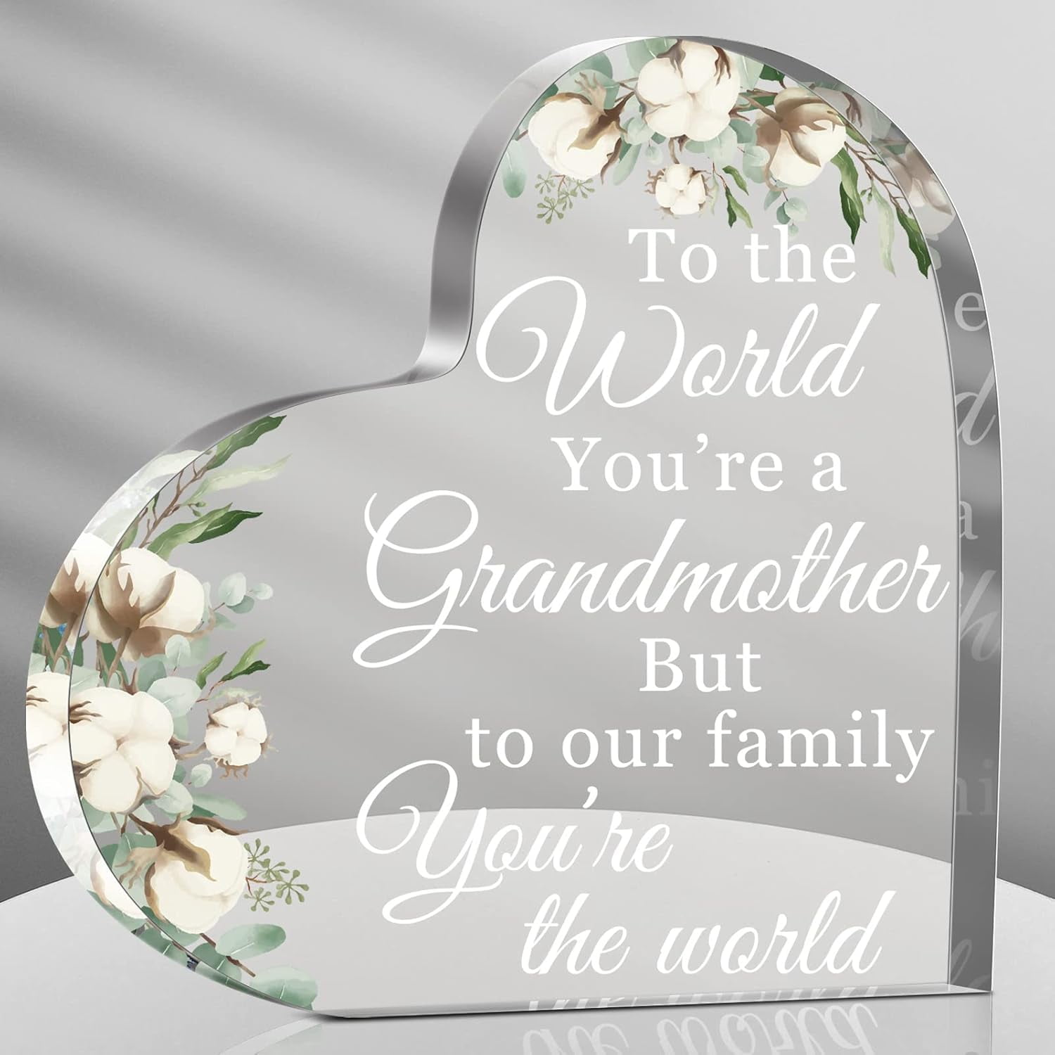 Grandma Christmas Gift Grandma Birthday Gift Acrylic Heart Shape ...