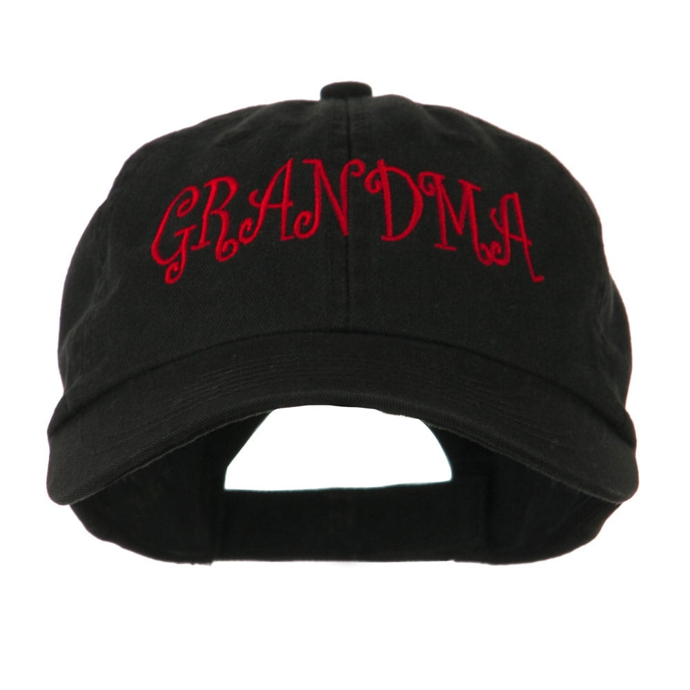 Grandma Embroidered Cap - Black OSFM - Walmart.com