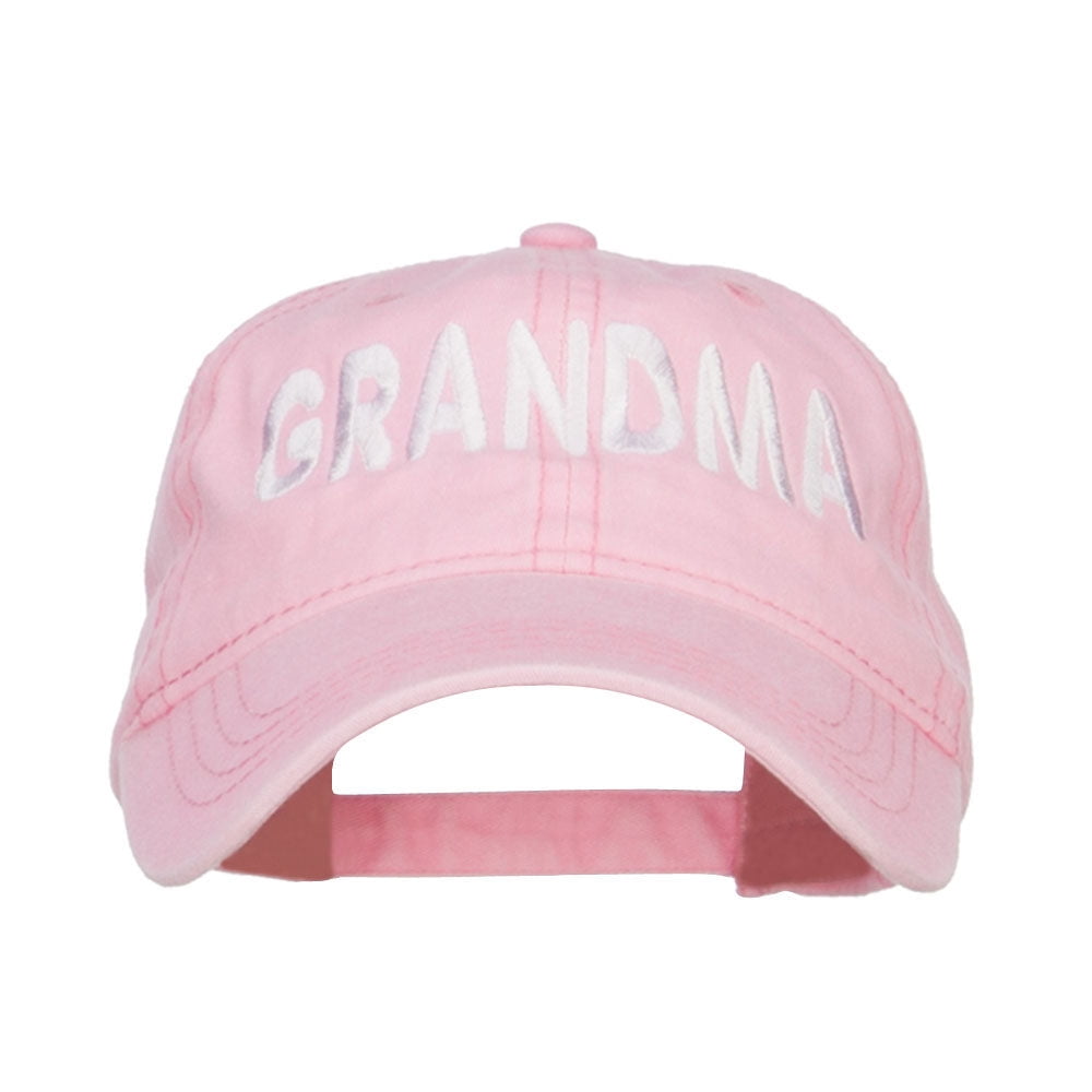 Grandma Embroidered Washed Cap - Pink OSFM - Walmart.com