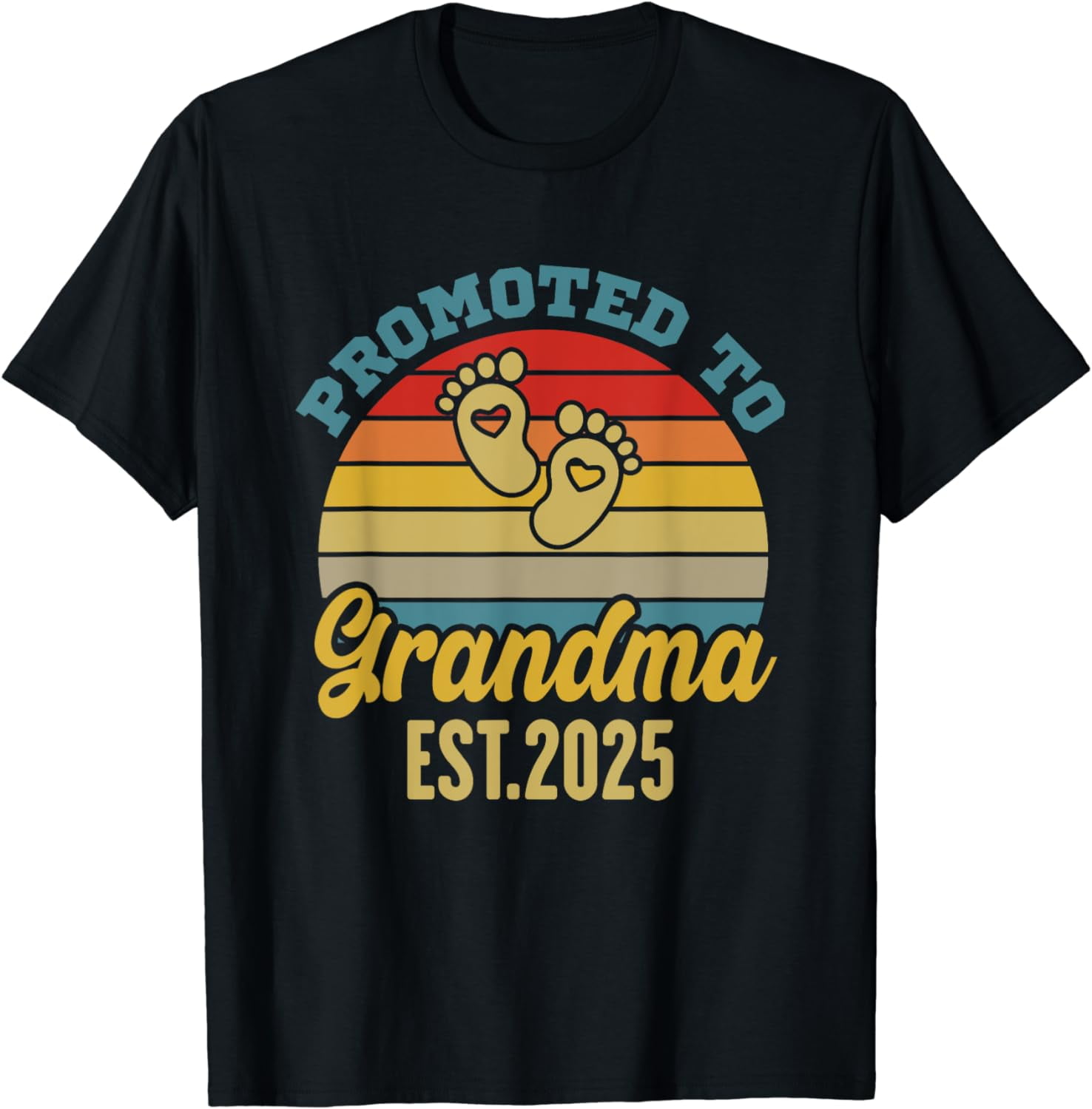 Grandma Est 2025 Promoted to Grandma 2025 New Grandmother T-Shirt ...