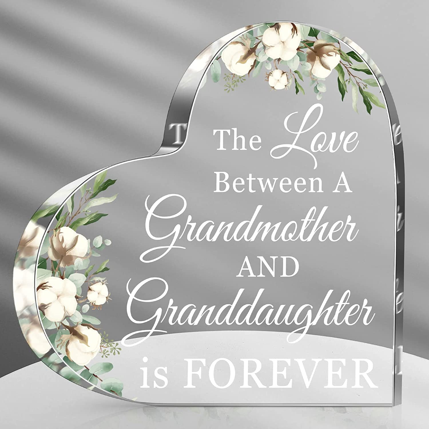 Grandma Gift Grandma Birthday Gift Acrylic Heart Shape Grandma Sign ...