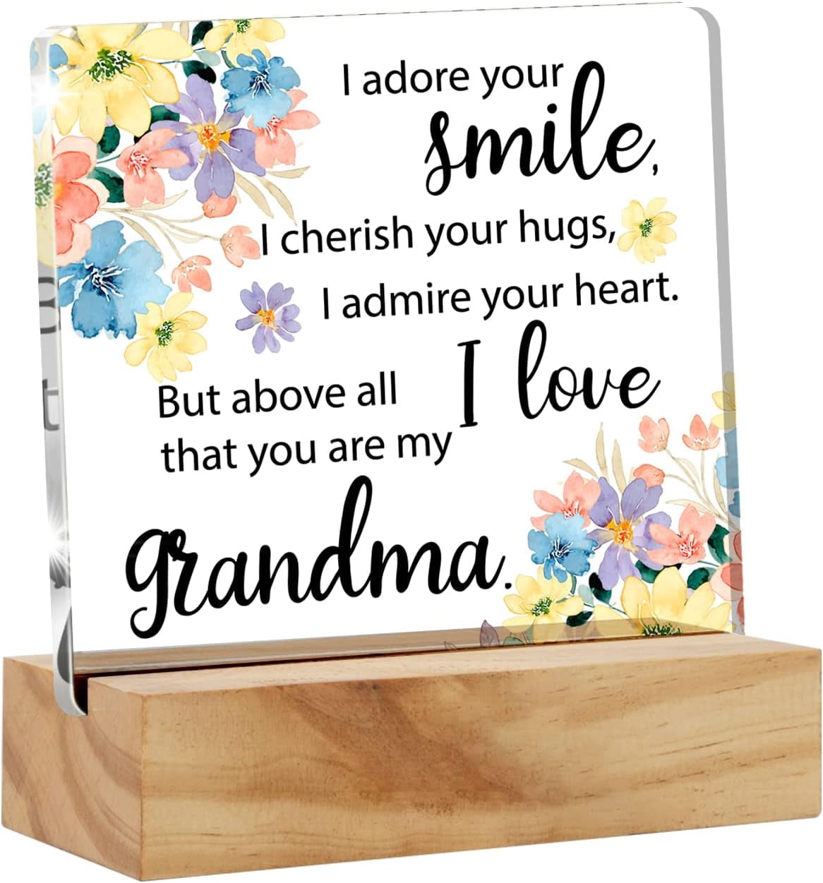 Grandma Gift Nana Gifts, You Are My Grandma Desk Decor Flowers Style ...
