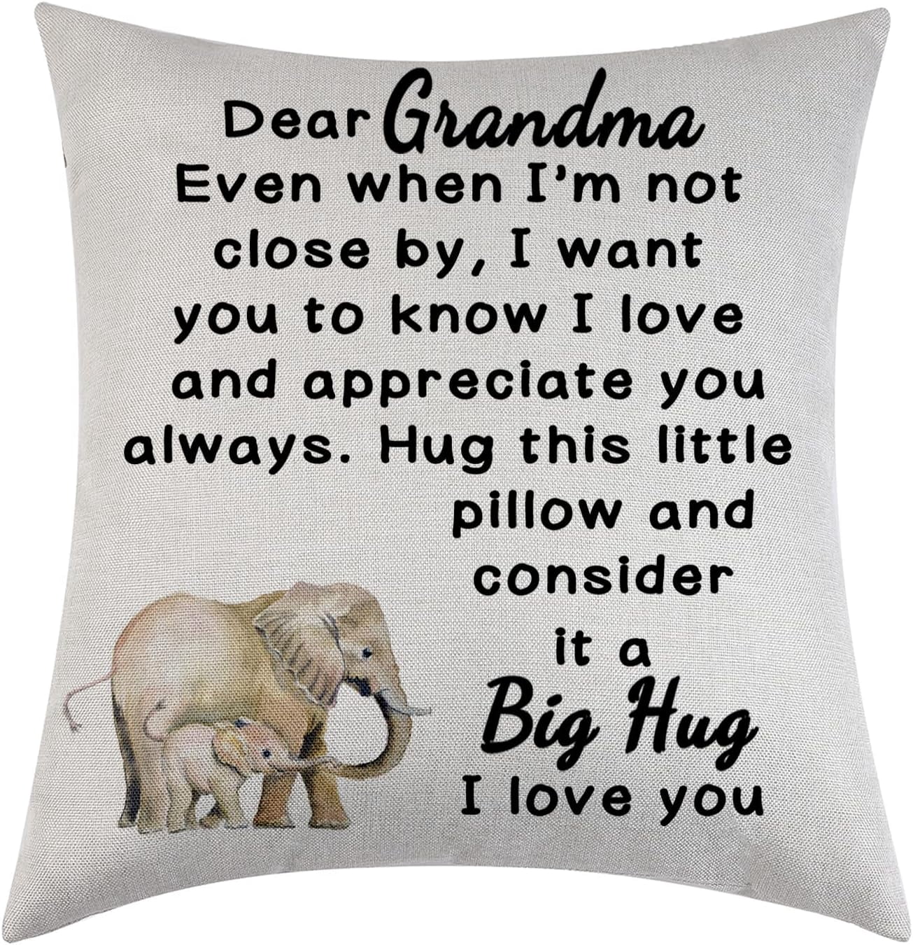 Grandma Gift from Grandson Granddaughter Throw Pillow Case for Nanny ...