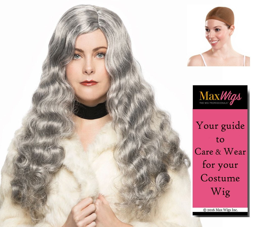 Grandma Gigi Color Black - Enigma Wigs 30" Long Wavy Addams Family ...