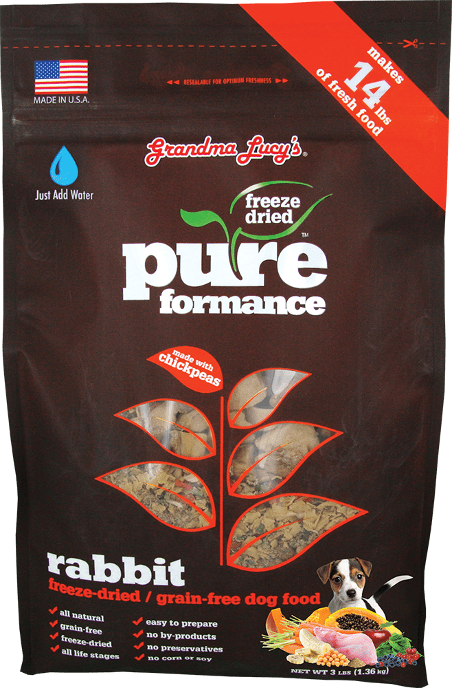 Grandma Lucy's Pureformance Grain-Free Rabbit Freeze-Dried Dog Food, 3 ...