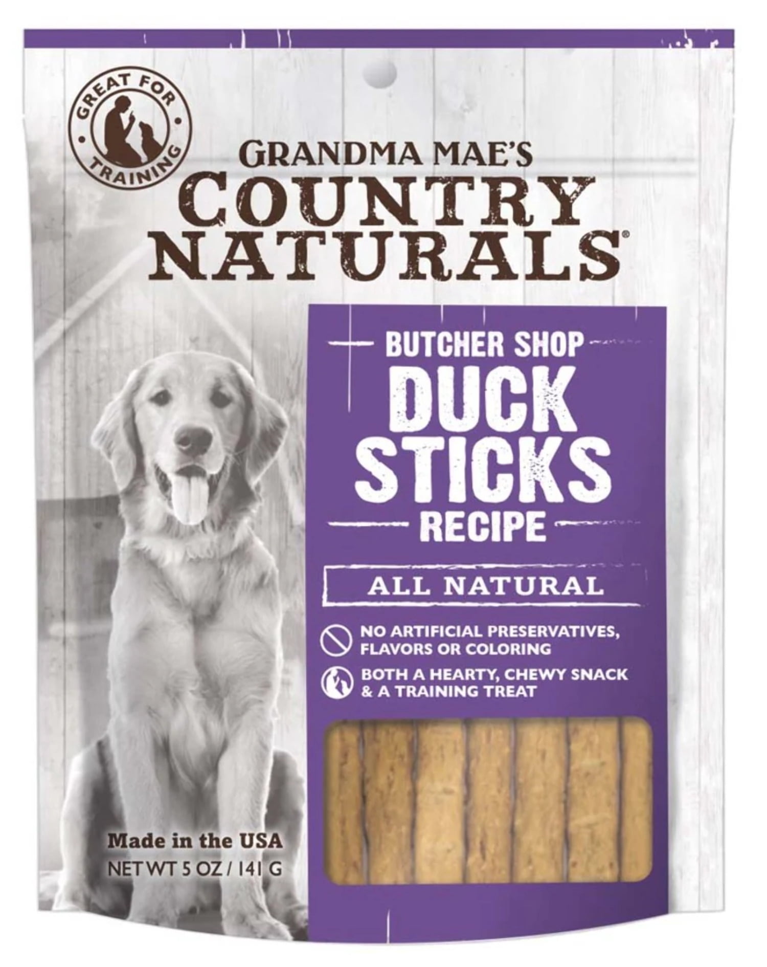 Grandma Mae's Country Naturals Grain-Free Duck Sticks Dog Treats, 5-oz ...