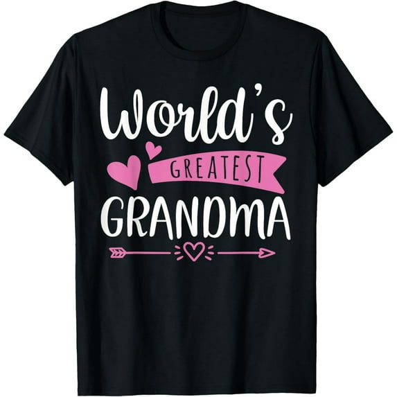 Grandma Mothers Day Tshirt World's Greatest Grandma Design T-Shirt ...