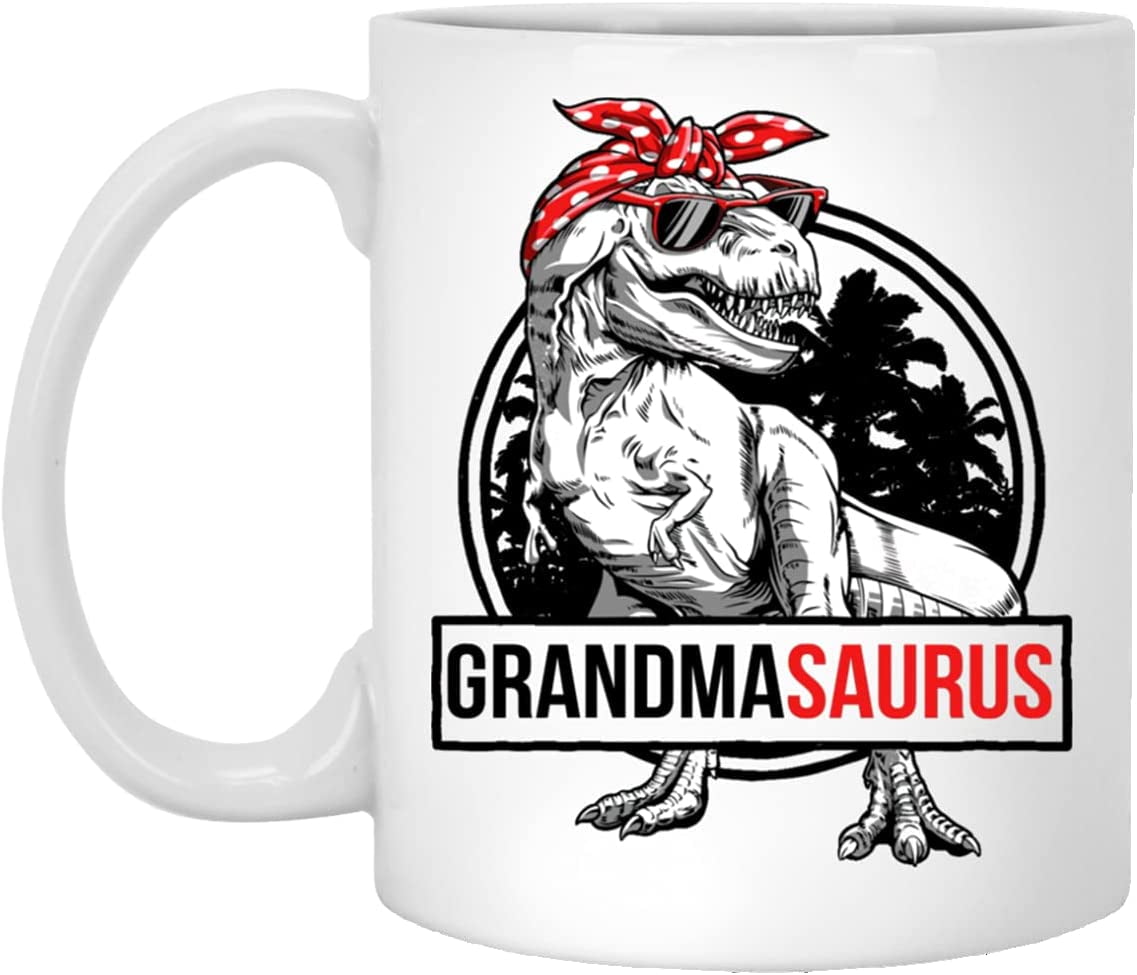 Grandma Mug - Grandmasaurus T Rex Dinosaur Funny Grandma Saurus Family ...