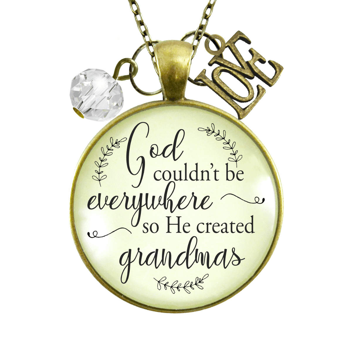 Grandma Necklace God Couldn't Be Everywhere Female Adult Bronze Metal ...