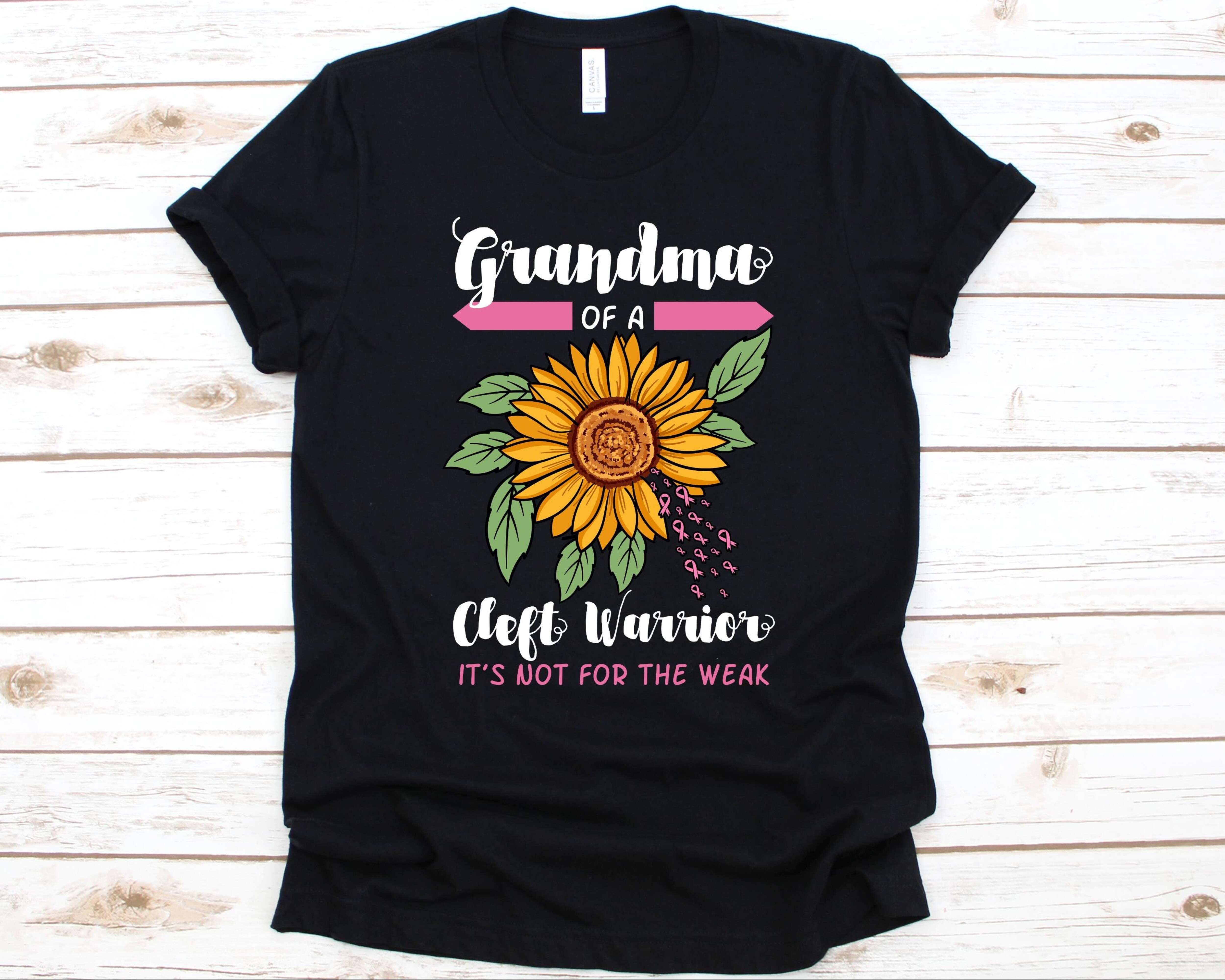 Grandma Of A Cleft Warrior Shirt, Cleft Lip And Palate, Sunflower ...