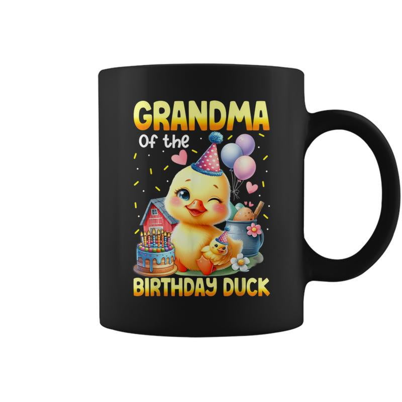 Grandma Of The Birthday Cute Duck Animals Theme Family Party Coffee ...