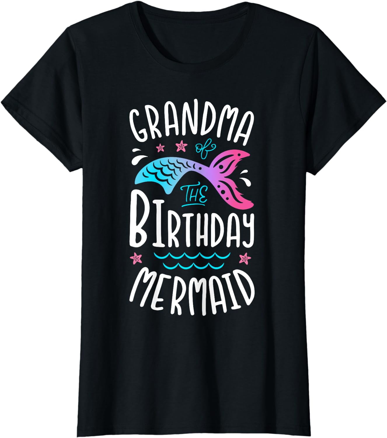 Grandma Of The Birthday Mermaid Gifts Women Family Matching T-Shirt ...