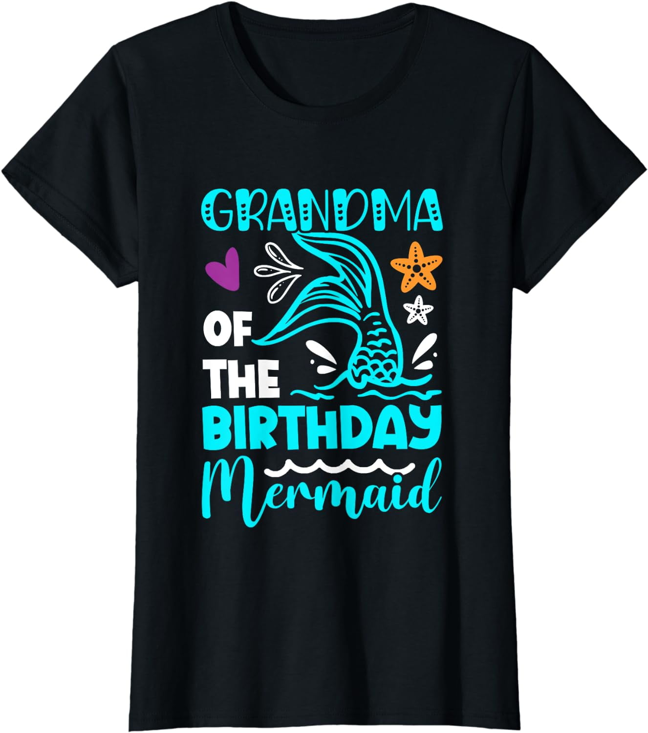 Grandma Of The Birthday Mermaid Girl Family Matching T-Shirt - Walmart.com