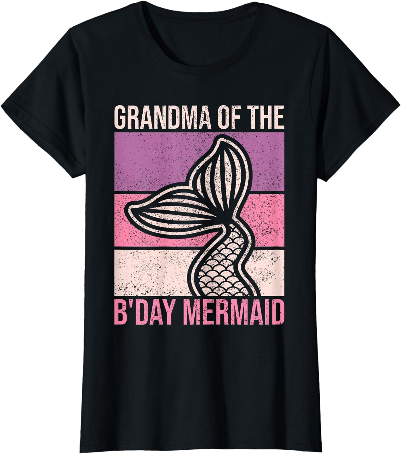 Grandma Of The Birthday Mermaid Party Outfit Vintage Mermaid T-Shirt ...