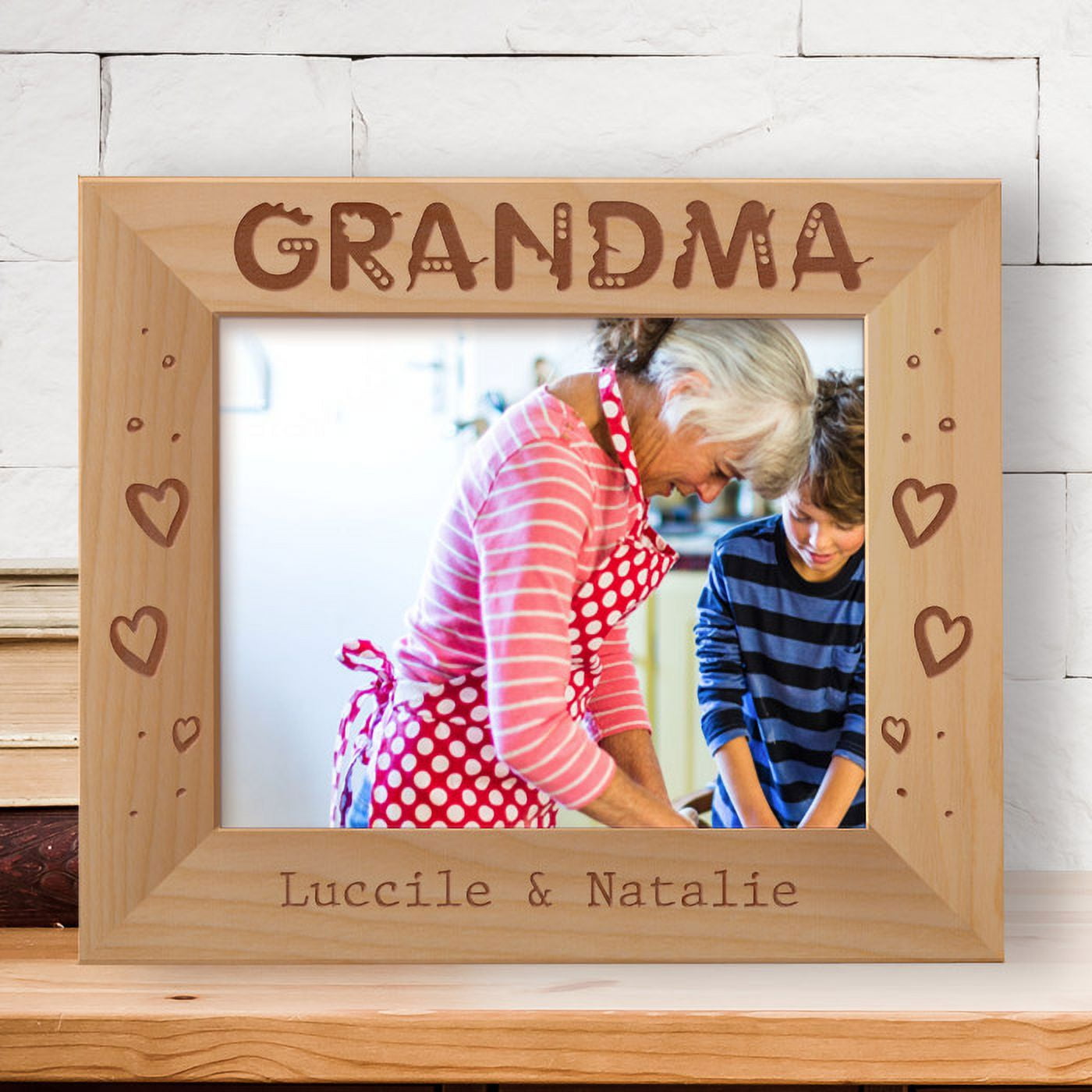 Grandma Personalized Wooden Frame-10" x 8" Brown Horizontal - Walmart.com