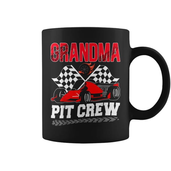 Grandma Pit Crew Racing Family Race Car Birthday Boy Coffee - Walmart.com