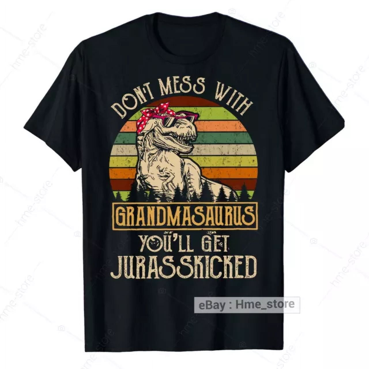 Grandma Saurus T-Shirt Funny Grandmother T-Rex Dinosaur Grandmasaurus ...