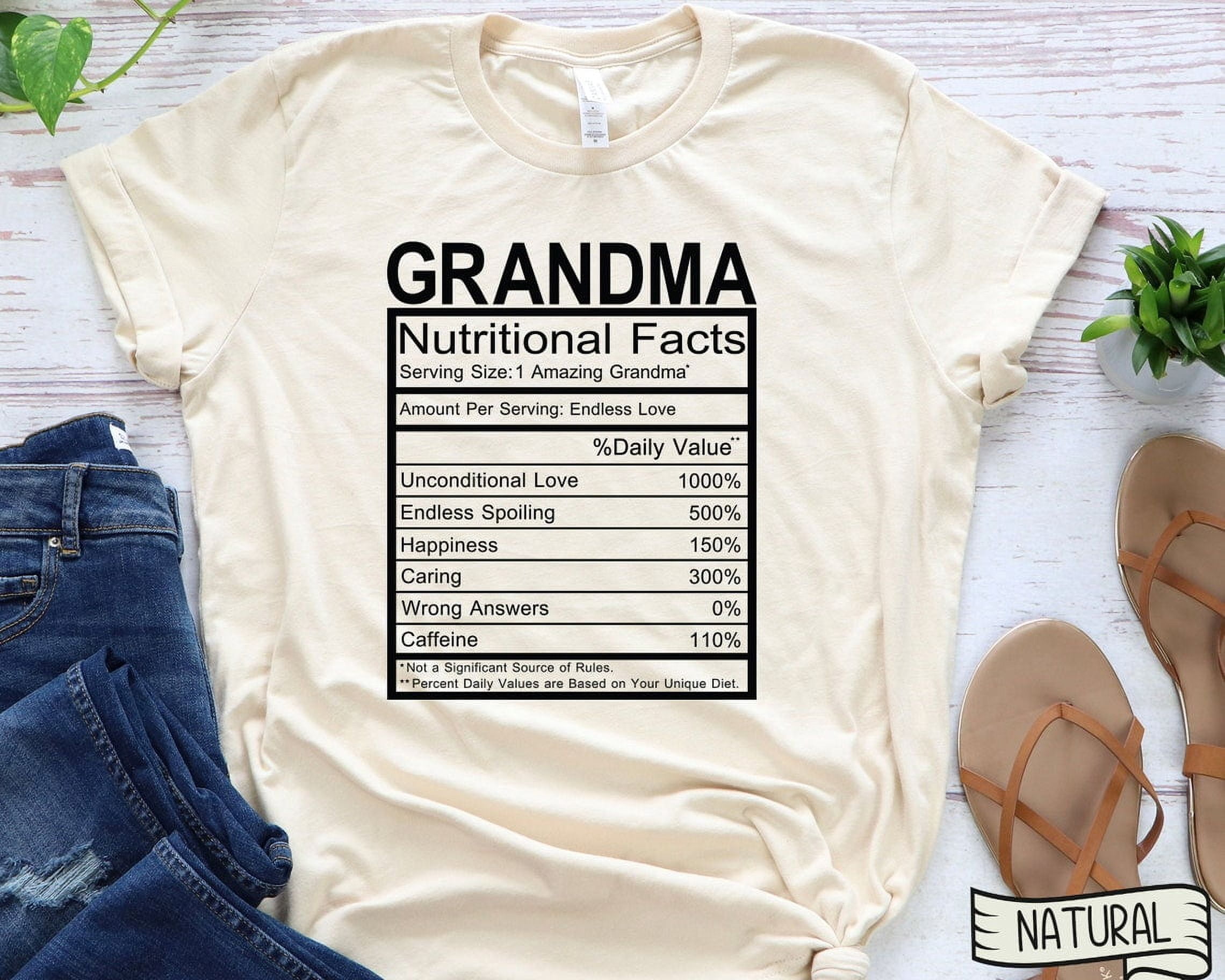 Grandma Shirt, Grandma Nutritional, Funny Grandma Shirt, Mothers Day ...