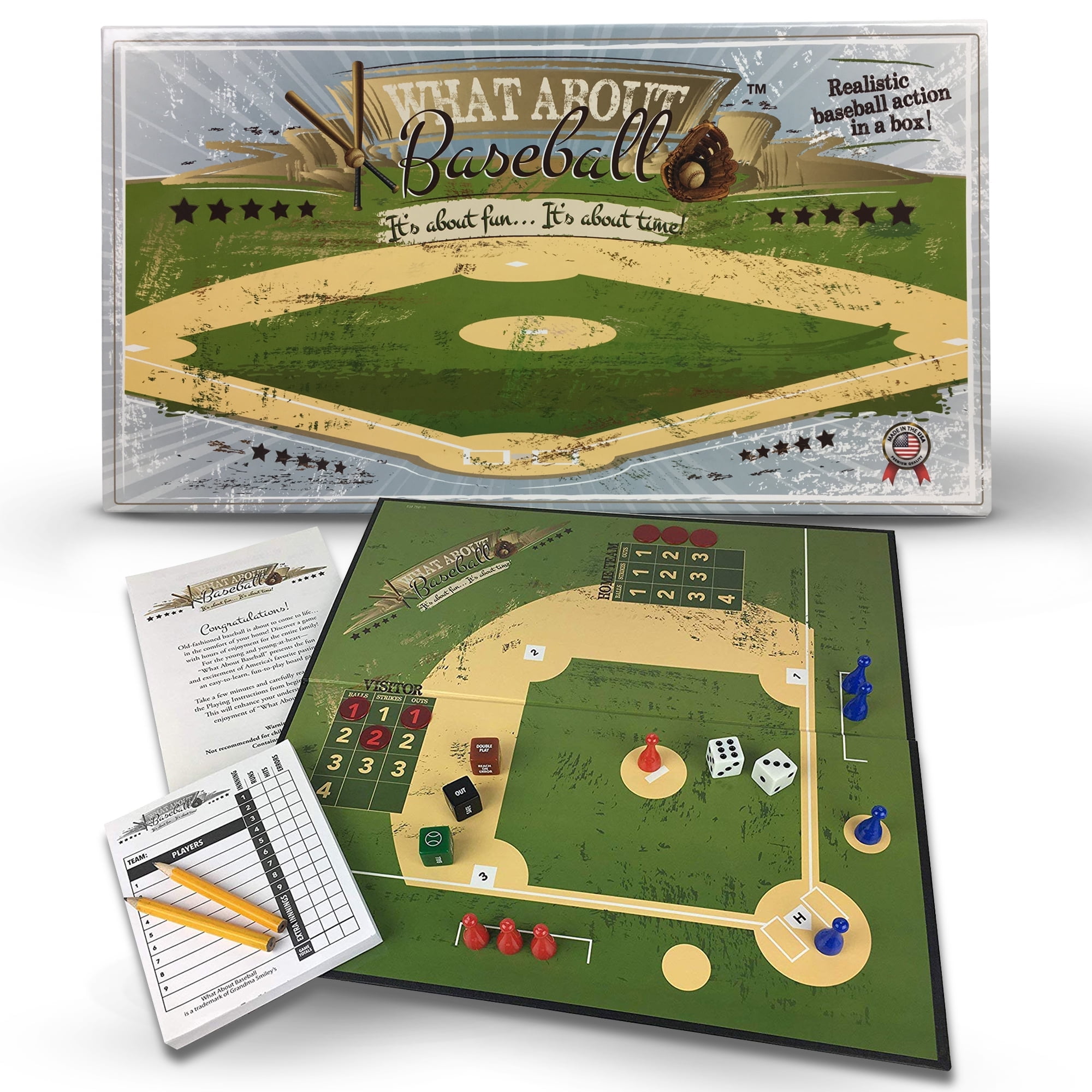 Grandma Smiley's What About Baseball Board Game, Baseball Games for ...