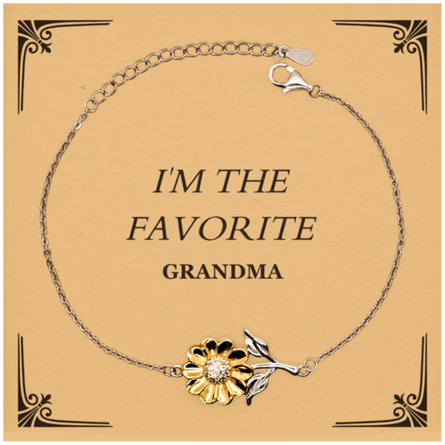 Grandma Sunflower Bracelet - IM THE FAVORITE - Engraved Gift for ...
