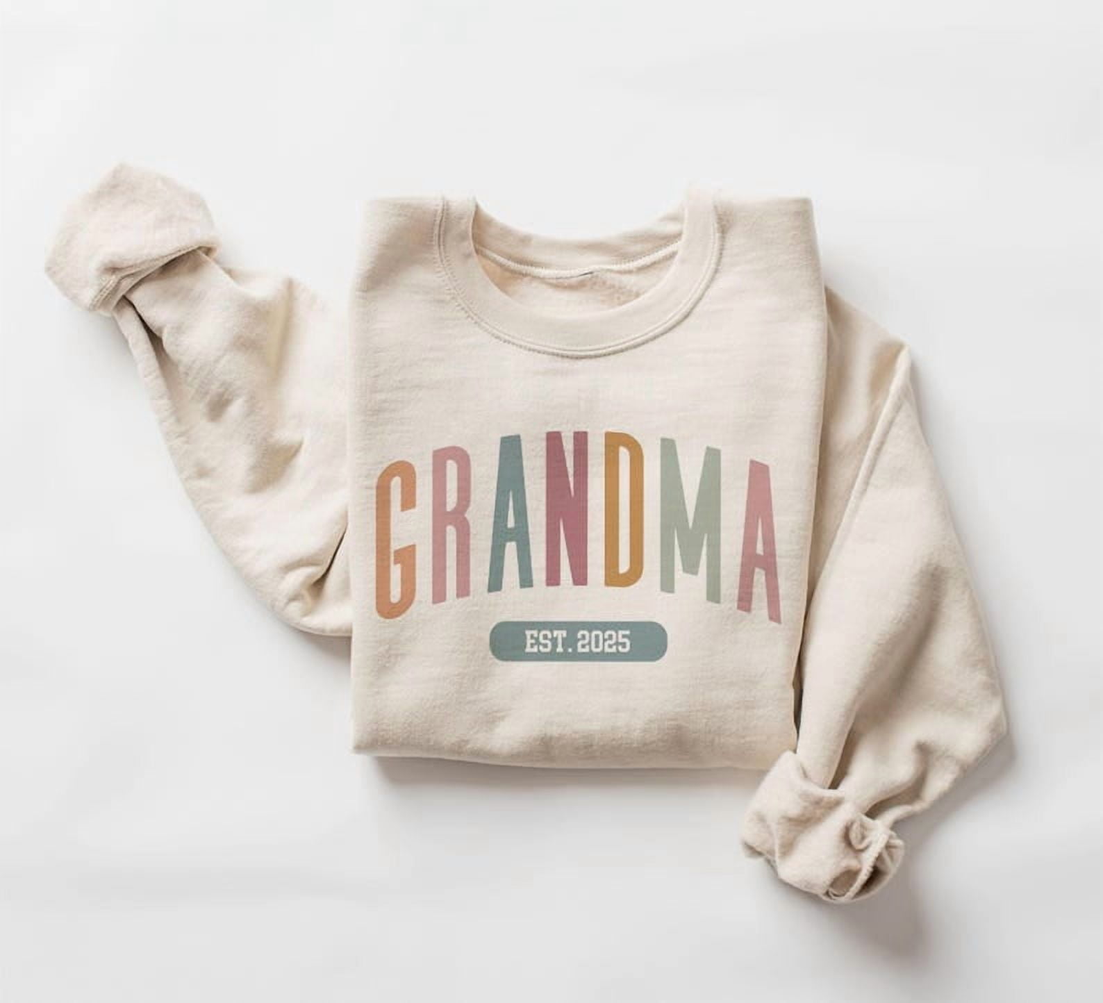 Grandma Sweatshirt - Grandma EST Choose Your Date - Sizes S-5XL ,Art ...