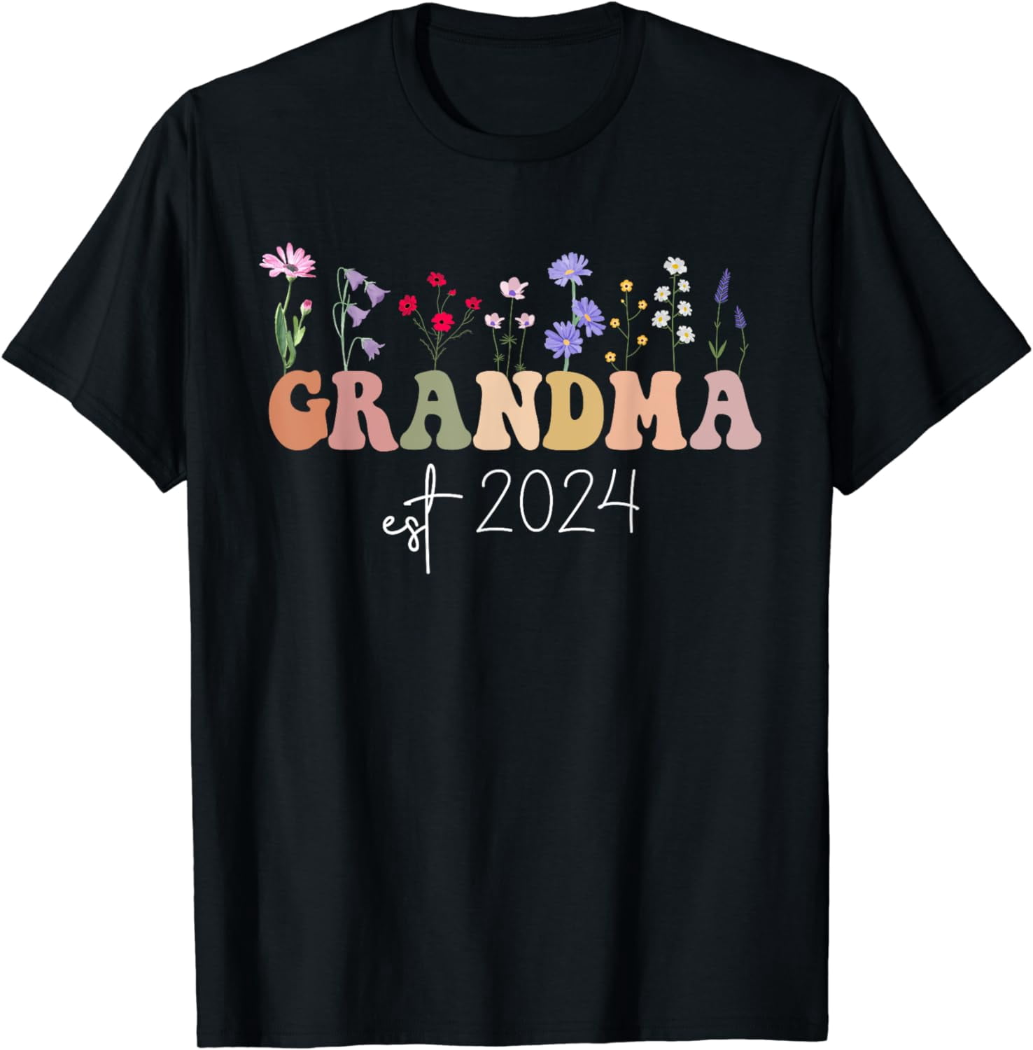 Grandma est 2024 First Time Grandma Promoted To Grandma 2024 T-Shirt ...