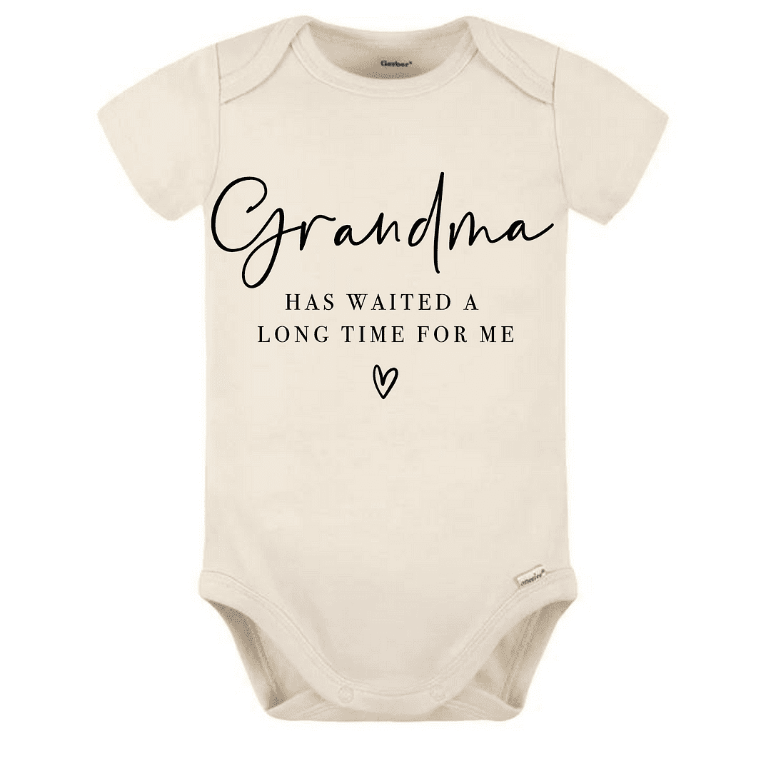 Baby Clothes: Grandma's Long-Awaited Onesie, Pregnancy Announcement ...