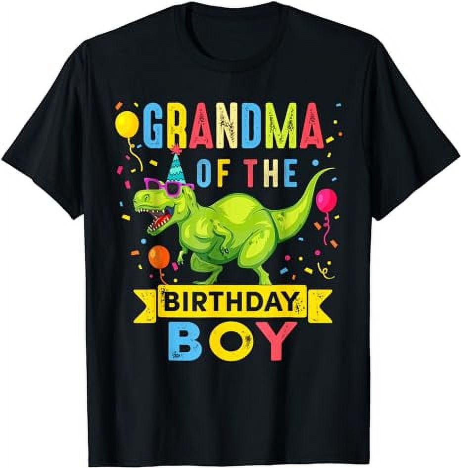 Grandma of the Birthday Boy T-Rex Dinosaur Birthday Party T-Shirt - Walmart.com
