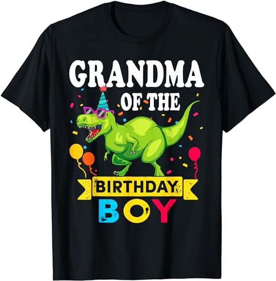 Grandma of the Birthday Boy T-Rex RAWR Dinosaur Birthday boy T-Shirt - Walmart.com