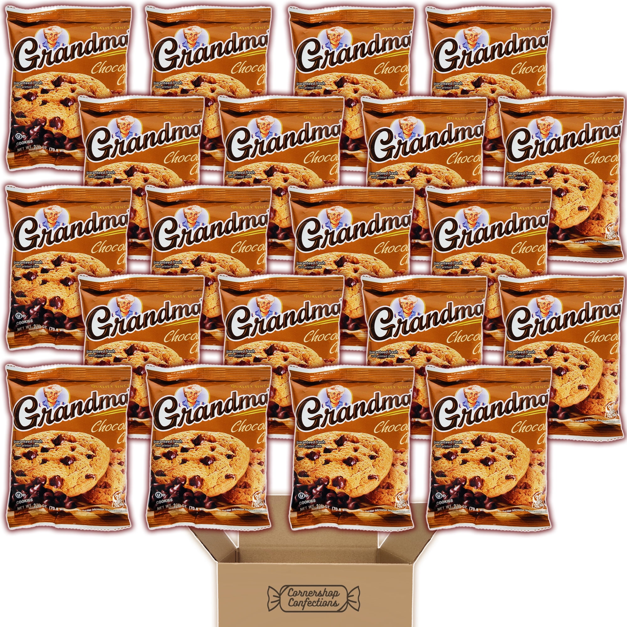 Grandma's Chocolate Chip Cookies Bulk Pack - 20 Individually Sealed 2.5 ...