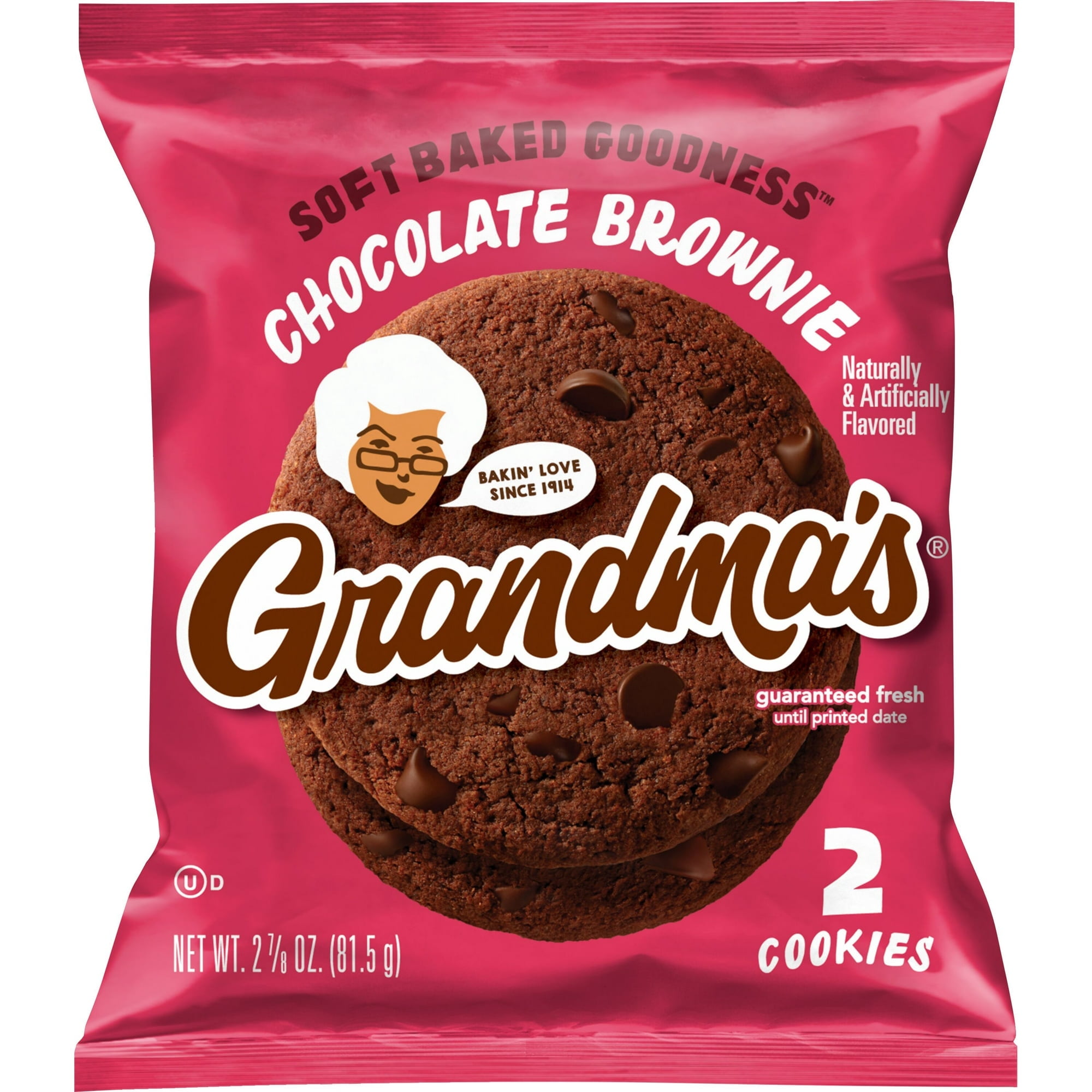 Grandma’s Cookies, Chocolate Brownie Flavored Cookies, 2.875oz Cookie ...