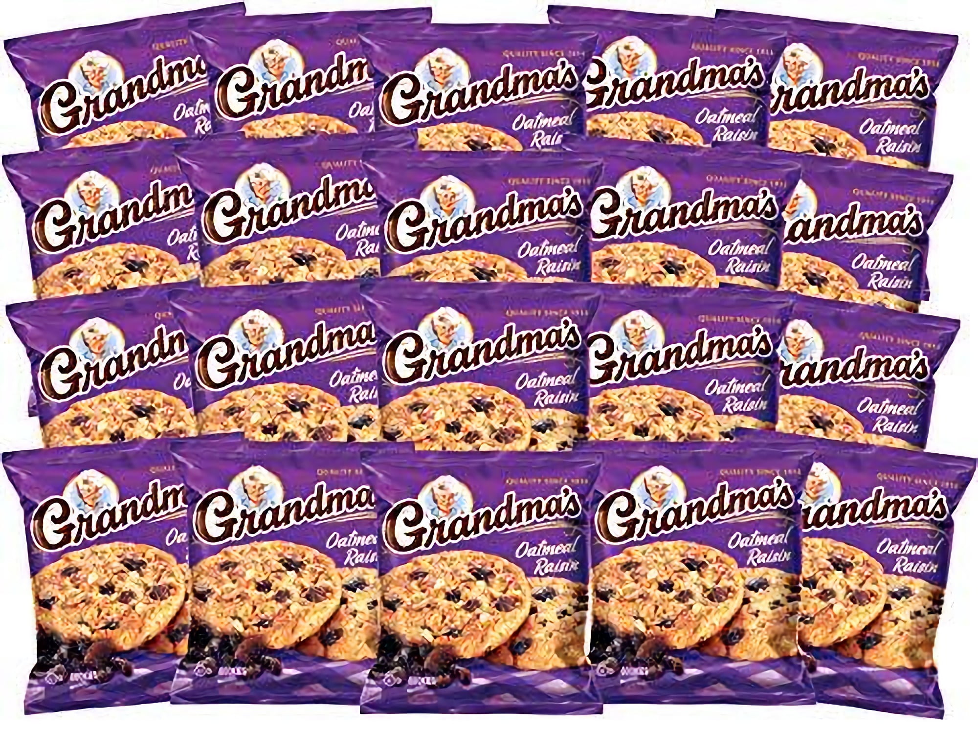 Grandma's Oatmeal Raisin Cookies, Multipack, 40 Cookies Total, 20 pk ...