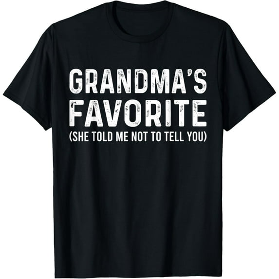 Grandma's Favorite T-shirt Grandson Mens T-Shirt - Walmart.com