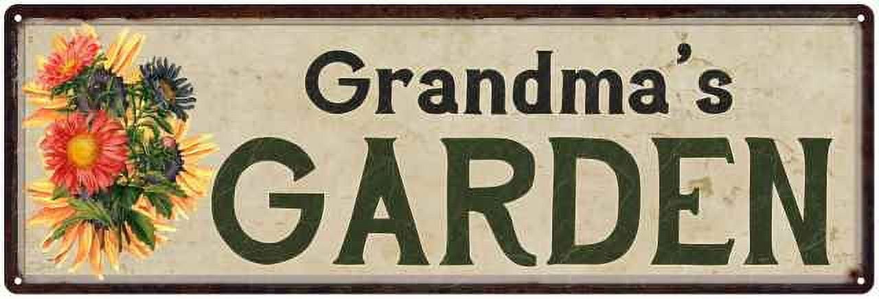 Grandma's Garden Sign Flower Chic Decor 6x18 Sign Gift 106180017003 ...