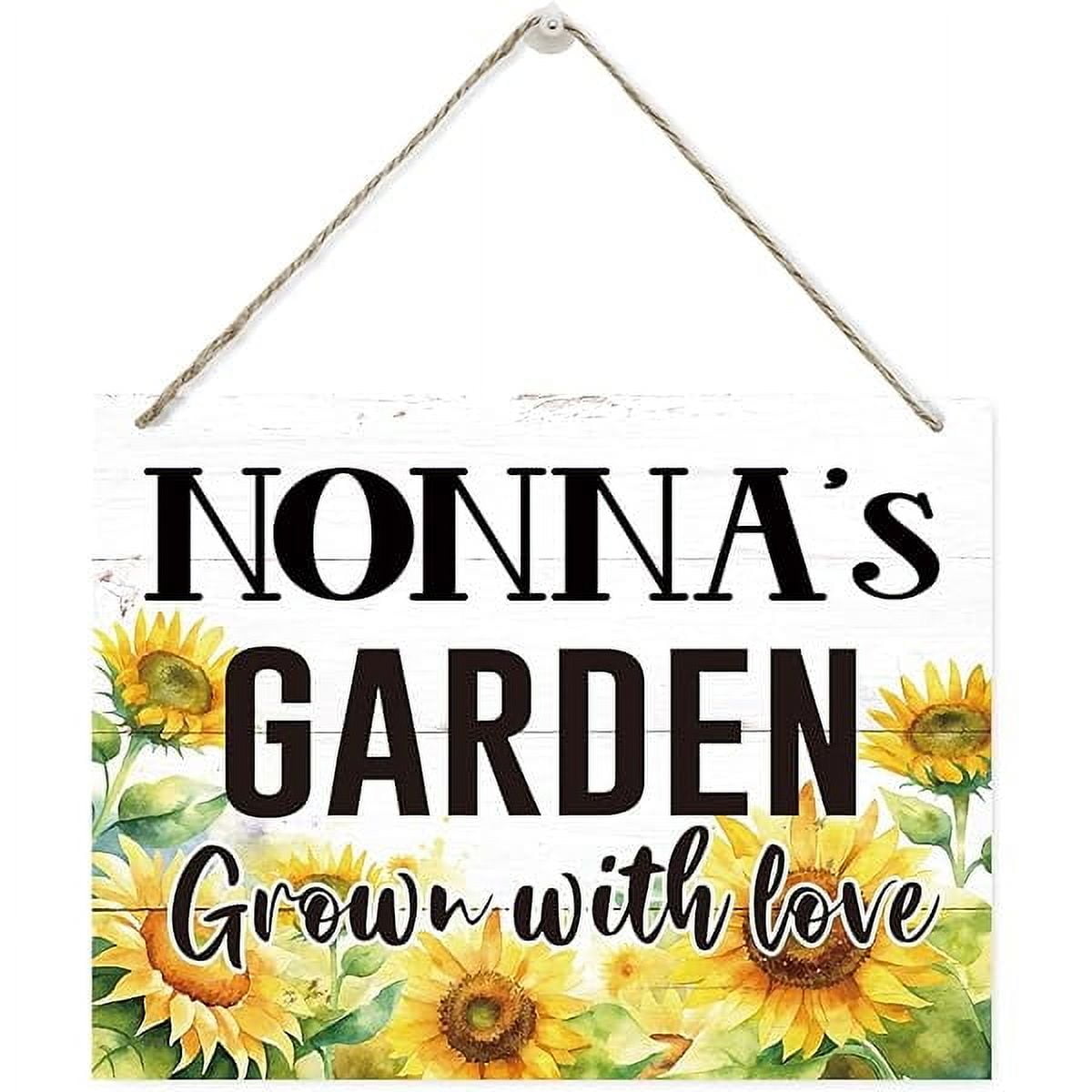 Grandma's Gifts Nonna's Garden Grown with Love Sign Decorative Hanging ...