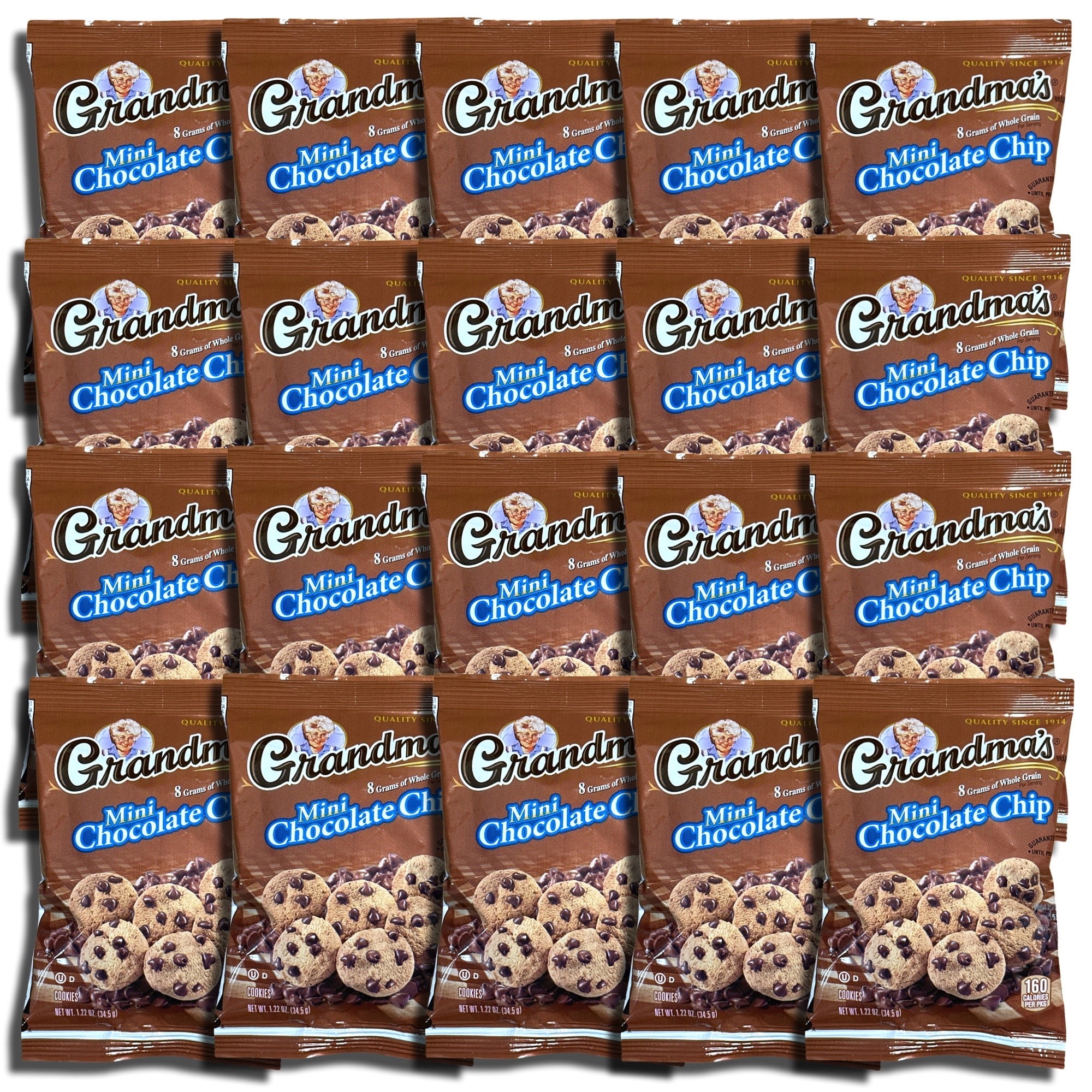 Grandma's Mini Chocolate Chip Cookies, Whole Grain, Bite Size, Kosher ...