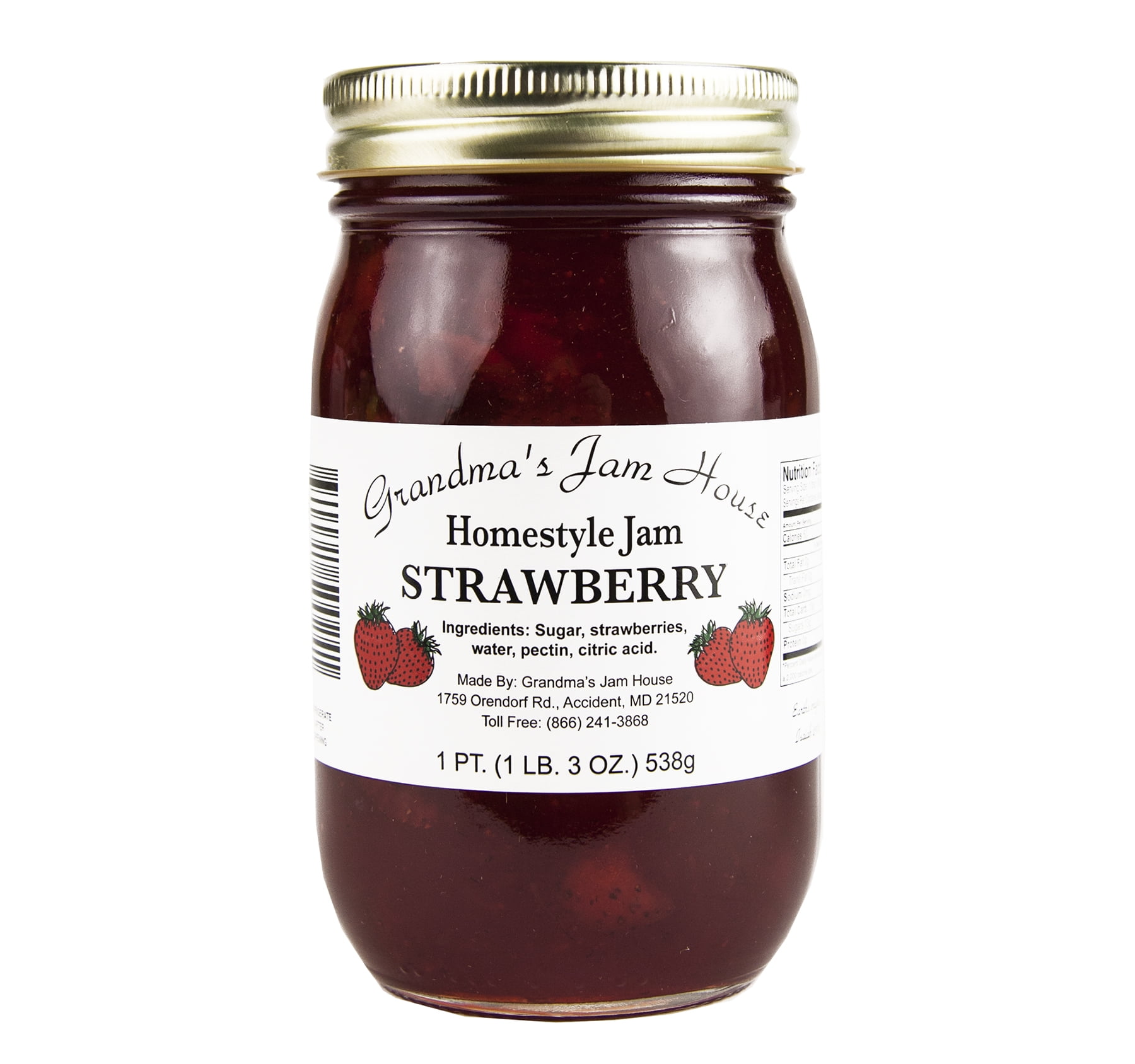 Grandma's Homestyle Strawberry Jam, 2-Pack 16 oz. Jars - Walmart.com
