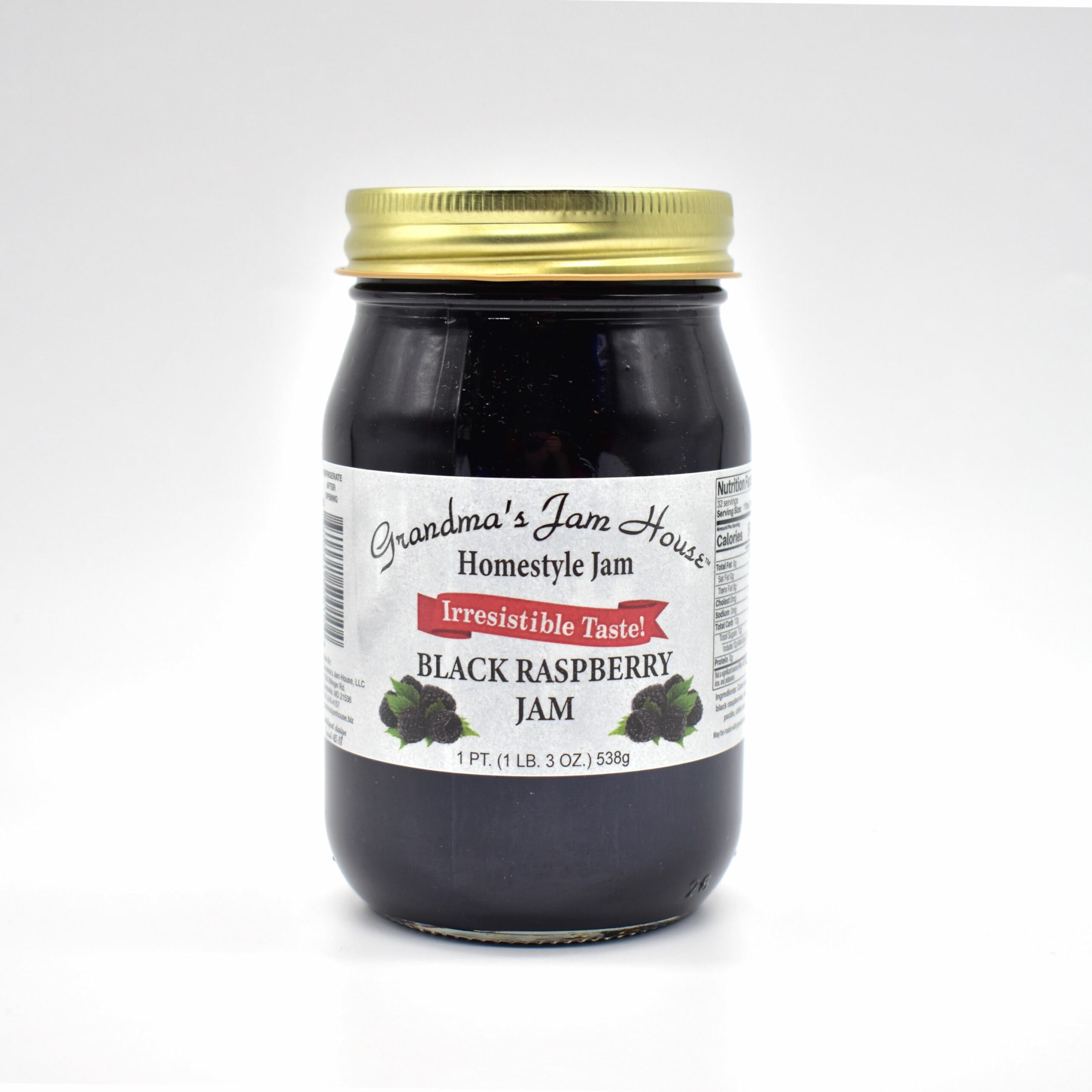 Natural Grandma's Jam House Seedless Black Raspberry Jam - Walmart.com