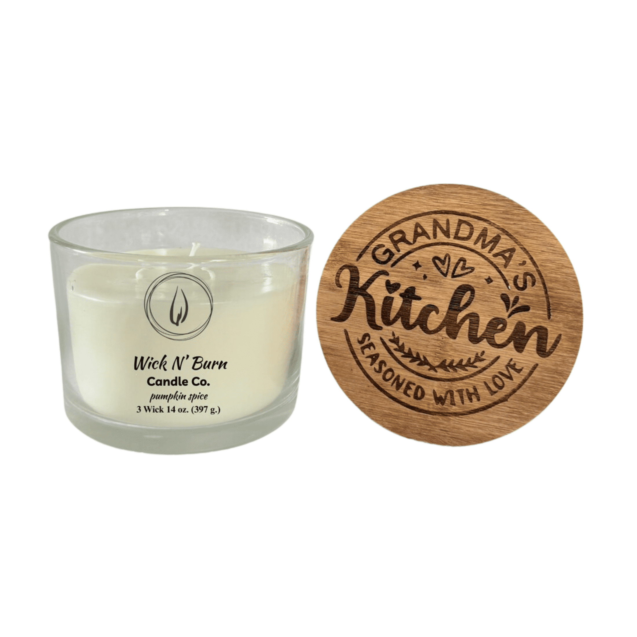 Grandma's Kitchen Interactive Pumpkin Spice Scented 3-Wick Candle, 14 ...
