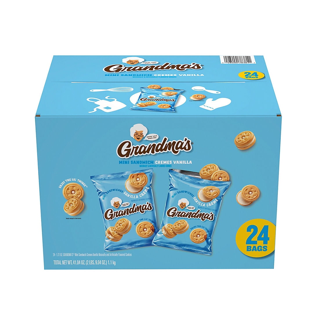 Grandma's Mini Sandwich Cremes Vanilla Creme Cookies, 24 ct./1.71 oz ...