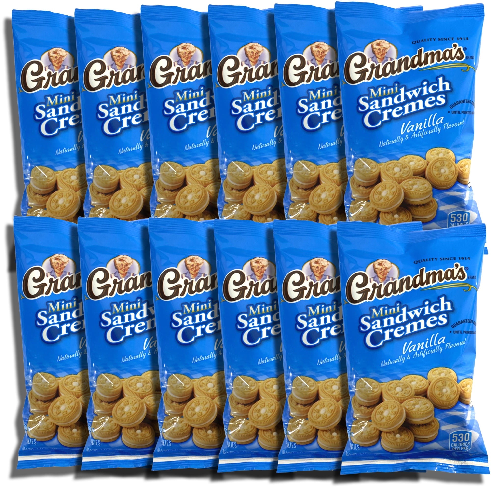 Grandma's Mini Vanilla Sandwich Cremes Filled Cookies | 3.71oz, Value ...