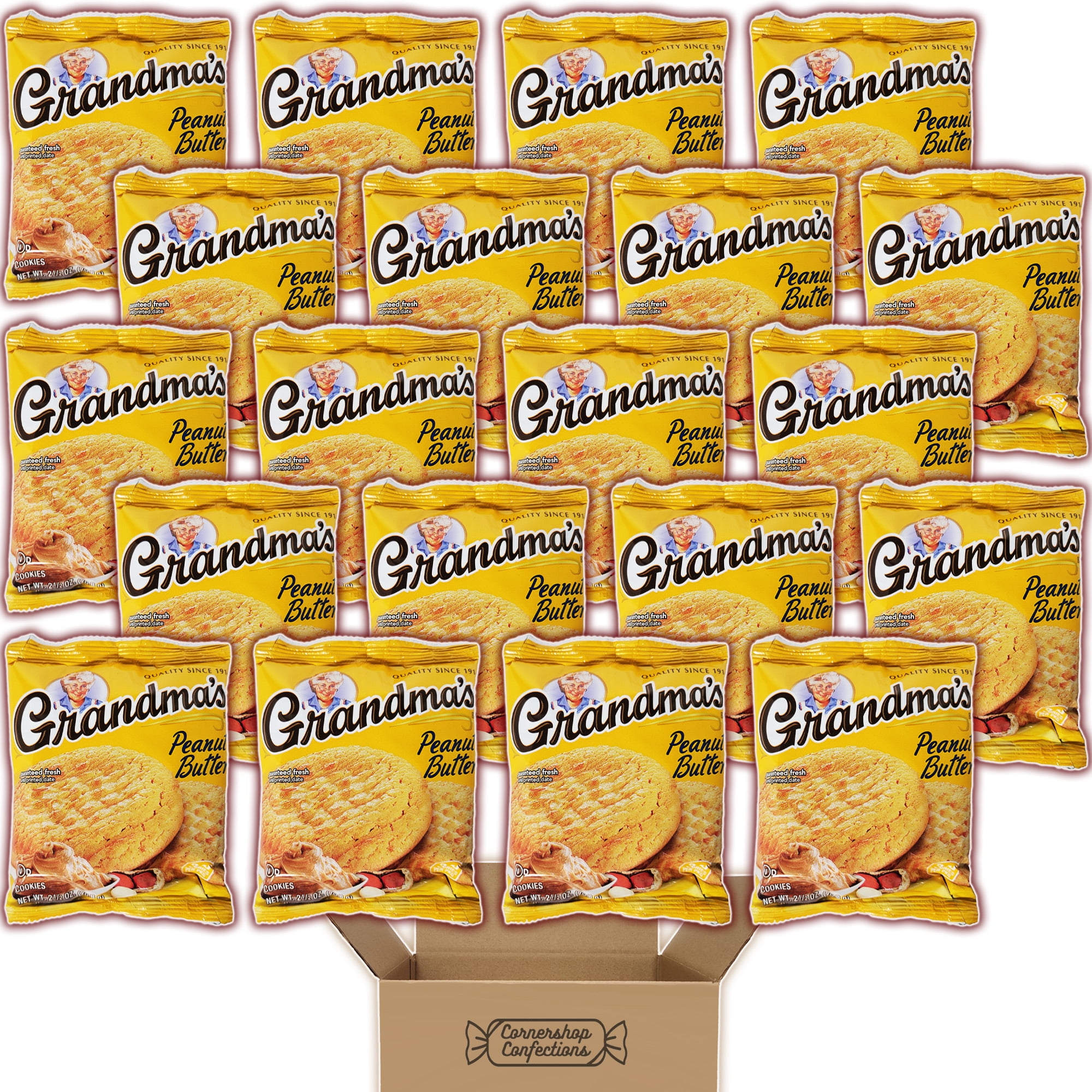 Grandma's Peanut Butter Cookies Bulk Pack - 20 Individually Sealed 2.5 ...
