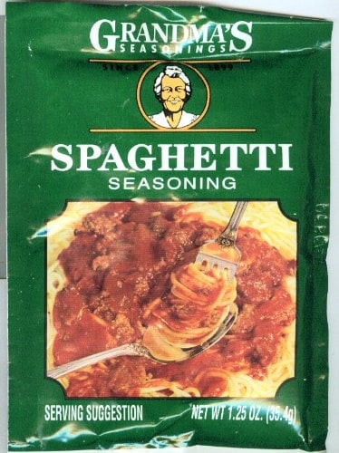 Grandma's Spaghetti Sauce Seasoning-12 SSF20 Packets, 1.25 oz - Walmart.com