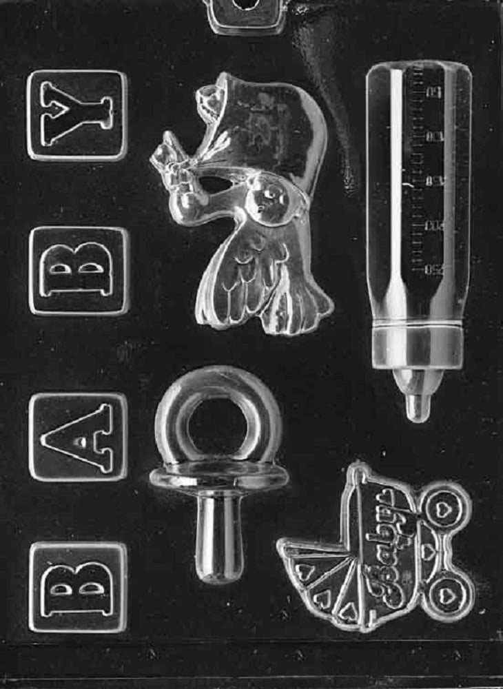 Grandmama's Goodies B044 Baby Kit Pacifier Stork Bottle Stroller Block ...