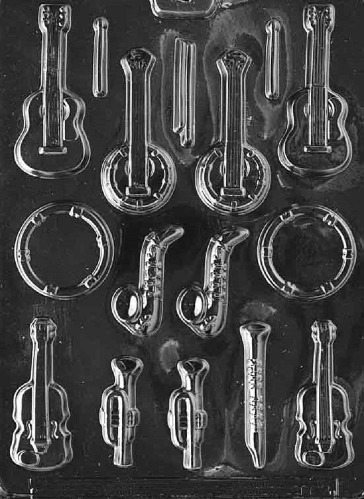 Grandmama's Goodies J062 Musical Instrument Chocolate Candy Soap Mold ...