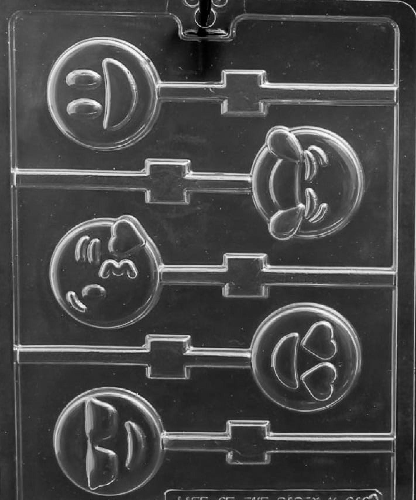 Grandmama's Goodies M248 Funny Faces Lollipop Chocolate Candy Soap Mold ...