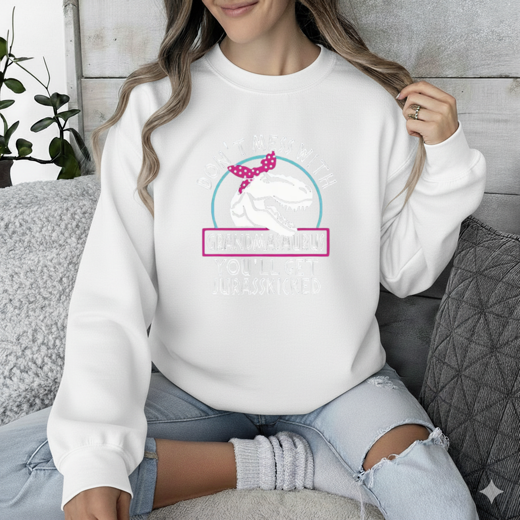 Grandmasaurus Funny Dinosaur Grandma Humor Family Playful Cute Graphic ...