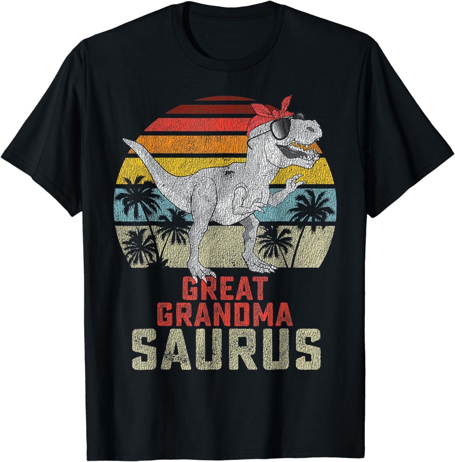 Grandmasaurus T Rex Dinosaur Great Grandma Saurus Family T-Shirt ...