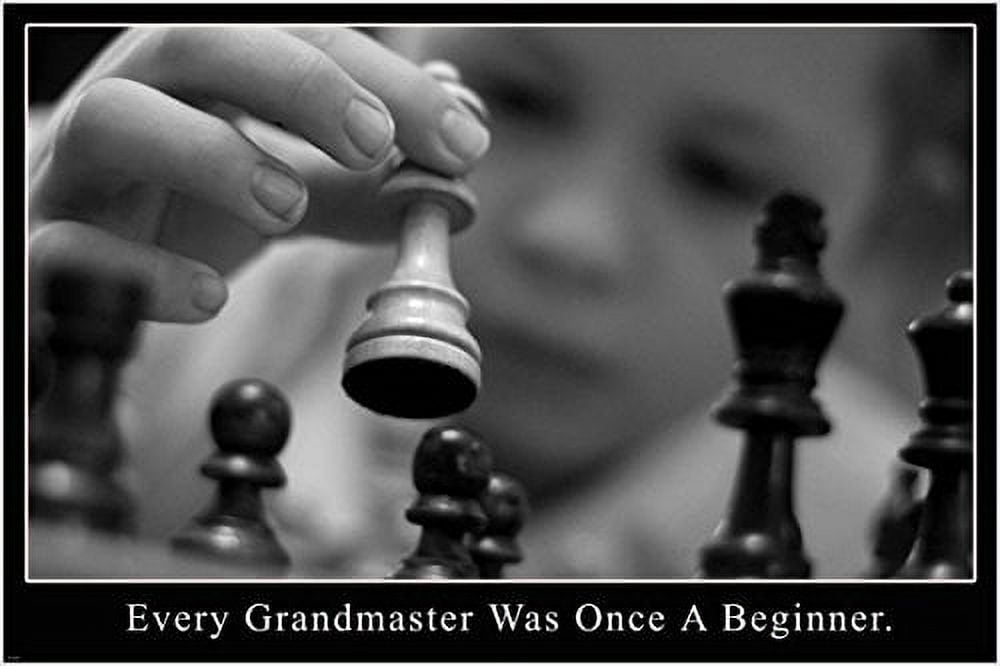 Grandmaster Kid Motivational Strategic Chess Moves Play 24" x 0.01 ...