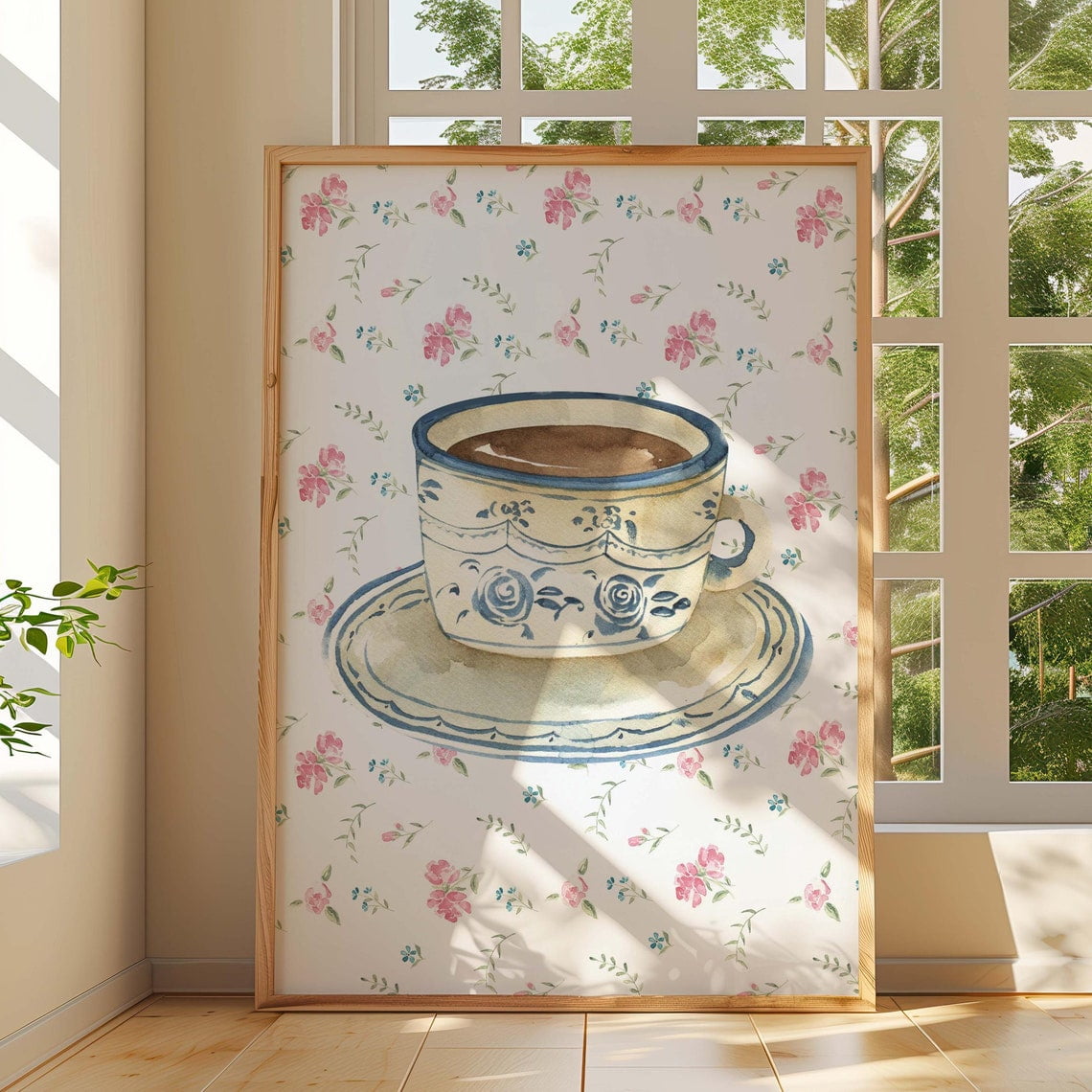 Grandmillenial Coffee Art Print, Coffee Bar Decor, Coquette Poster ...